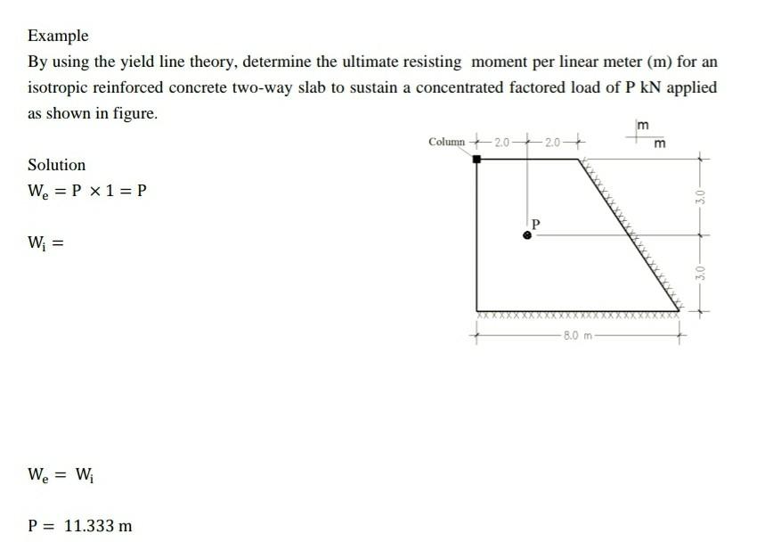 Solved Example By using the yield line theory, determine the | Chegg.com