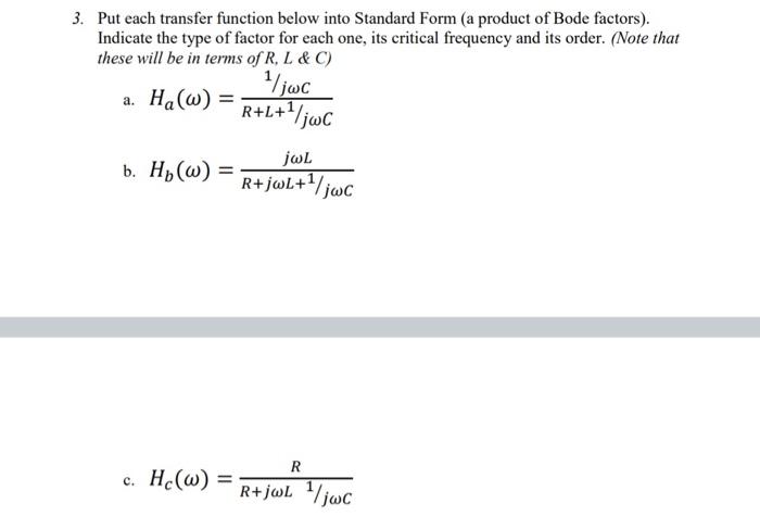 Solved Put each transfer function below into Standard Form | Chegg.com