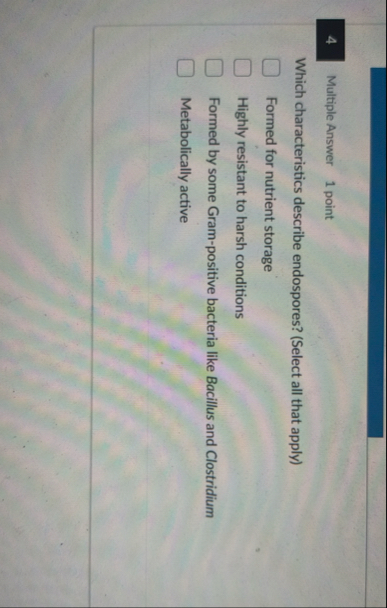 Solved 4Multiple Answer 1 ﻿pointWhich characteristics | Chegg.com