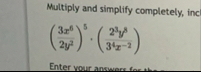 Solved Multiply and simplify completely, | Chegg.com