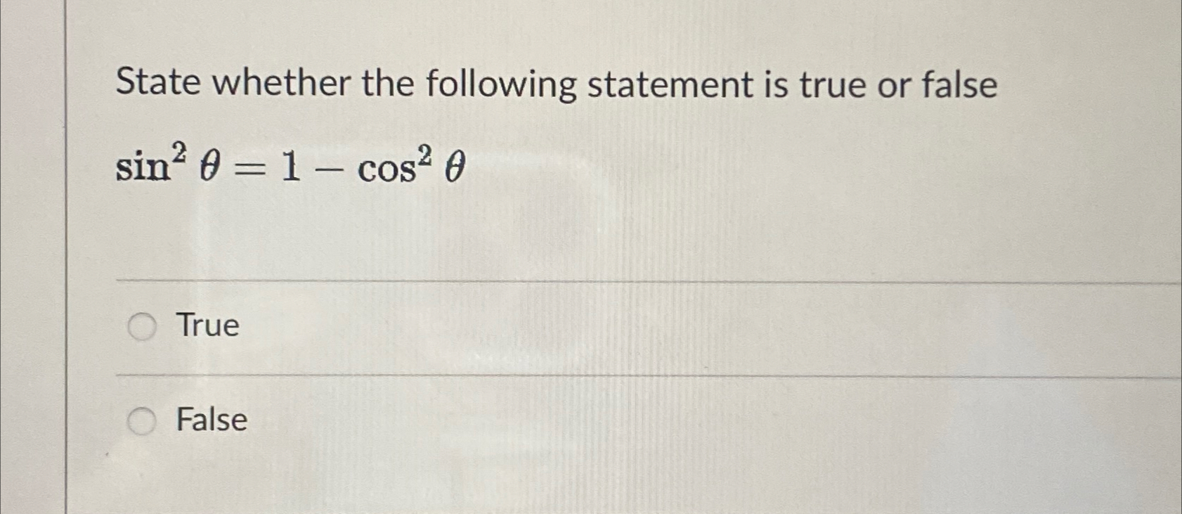 Solved State whether the following statement is true or | Chegg.com