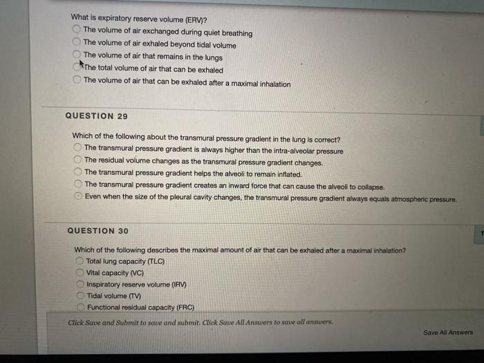 Solved What is expiratory reserve volume (ERV)? The volume | Chegg.com