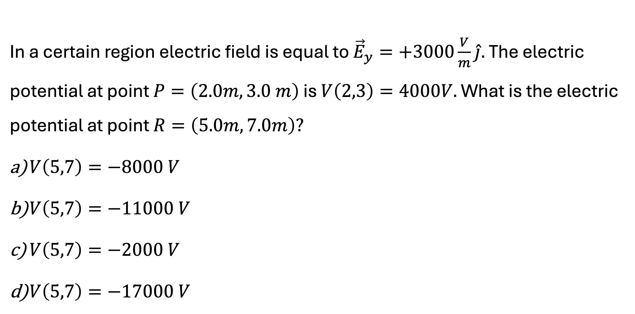 Solved In a certain region electric field is equal to | Chegg.com