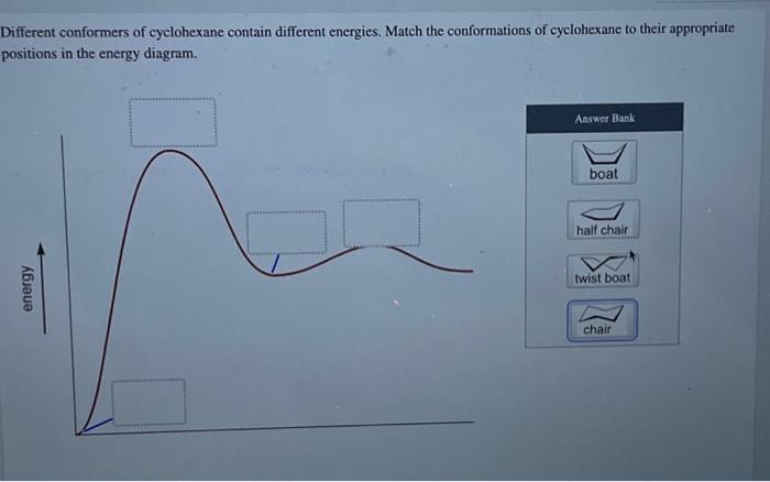 Different conformers of cyclohexane contain different | Chegg.com
