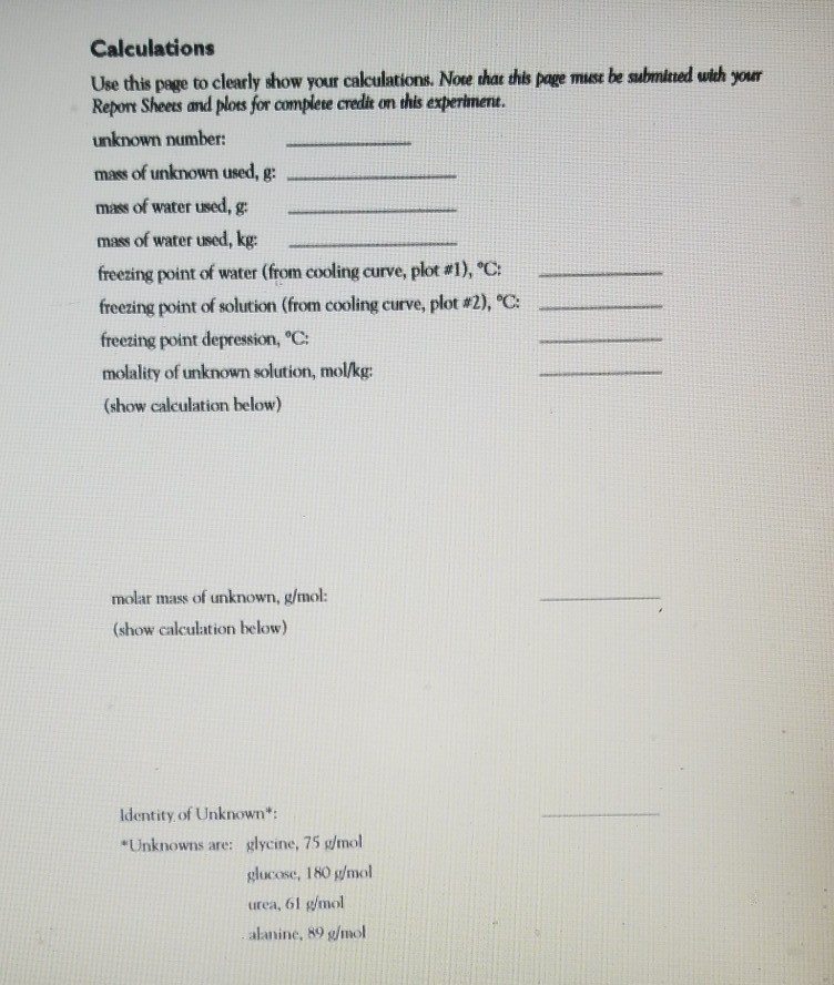 Solved Freezing Point of Water Pure Solvent) data table Time | Chegg.com