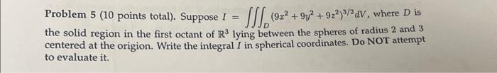 Solved Problem 5 (10 points total). Suppose | Chegg.com