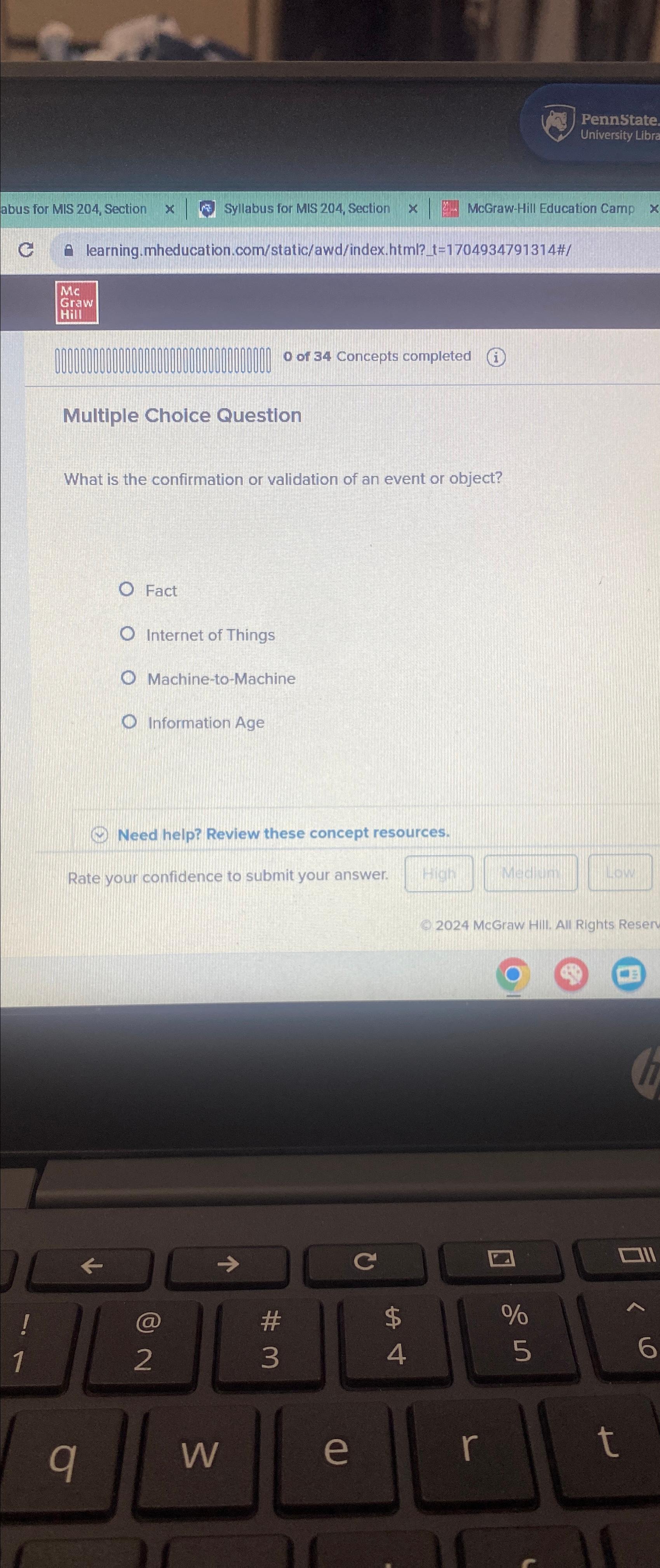 Solved Multiple Choice QuestionWhat is the confirmation or | Chegg.com