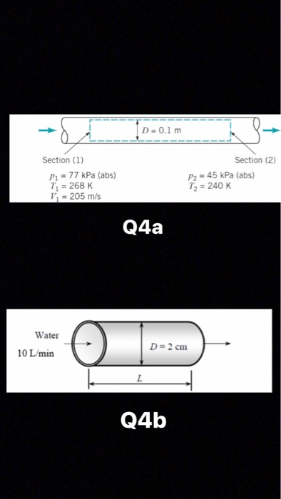 Solved Q4a) Air flows steadily between two cross sections in | Chegg.com