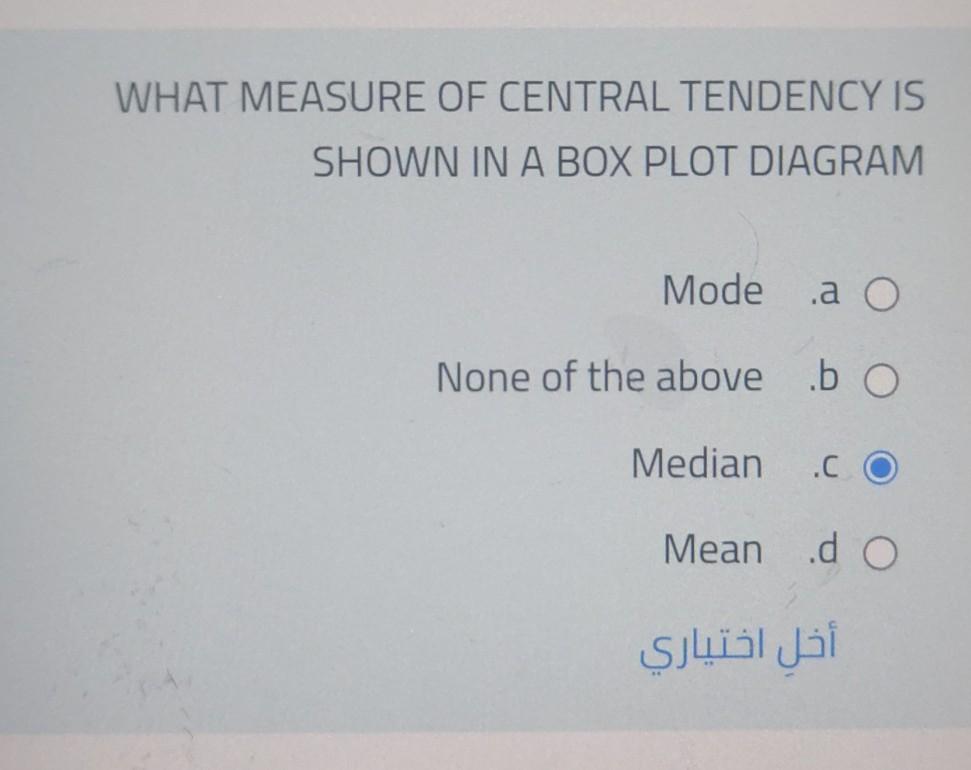 Solved WHAT MEASURE OF CENTRAL TENDENCY IS SHOWN IN A BOX | Chegg.com