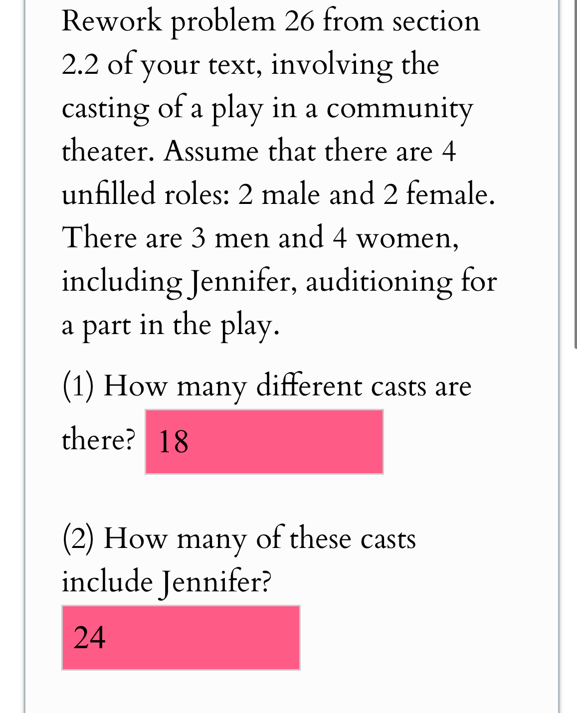 Solved Rework problem 26 ﻿from section 2.2 ﻿of your text, | Chegg.com