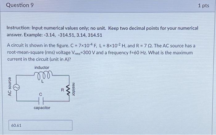 Solved Instruction: Input numerical values only; no unit. | Chegg.com