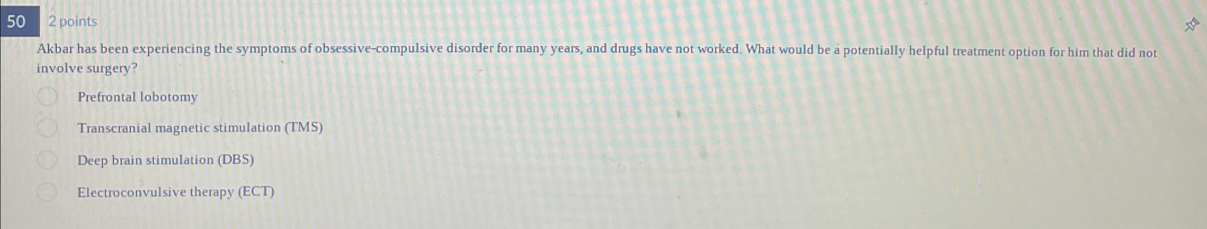 Solved 502 ﻿pointsAkbar has been experiencing the symptoms | Chegg.com