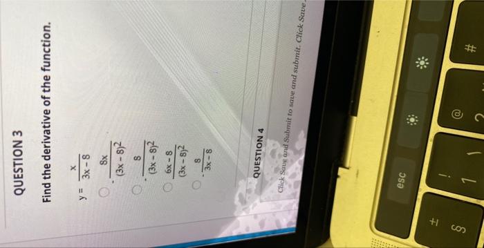 Solved Question 3 Find The Derivative Of The Function