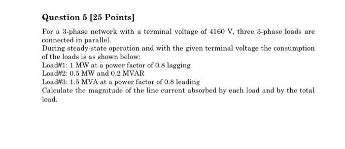 Solved Question 1 [30 Points) Two three-phase generators | Chegg.com