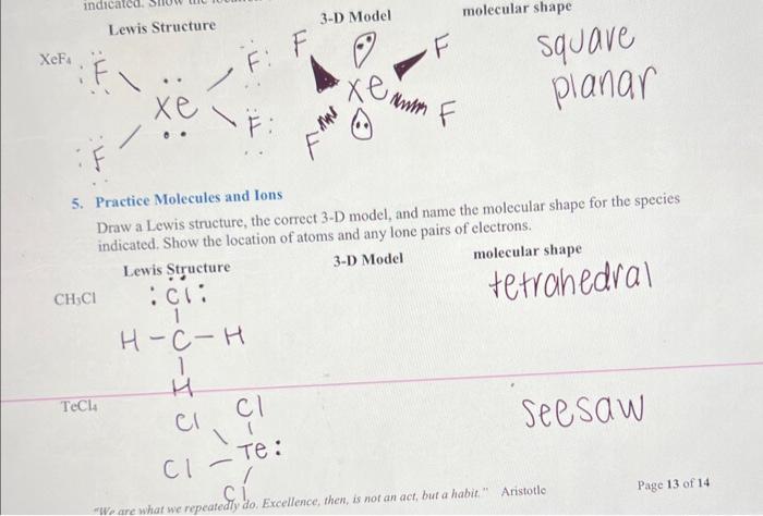 Solved 5. Practice Molecules and Ions Draw a Lewis | Chegg.com