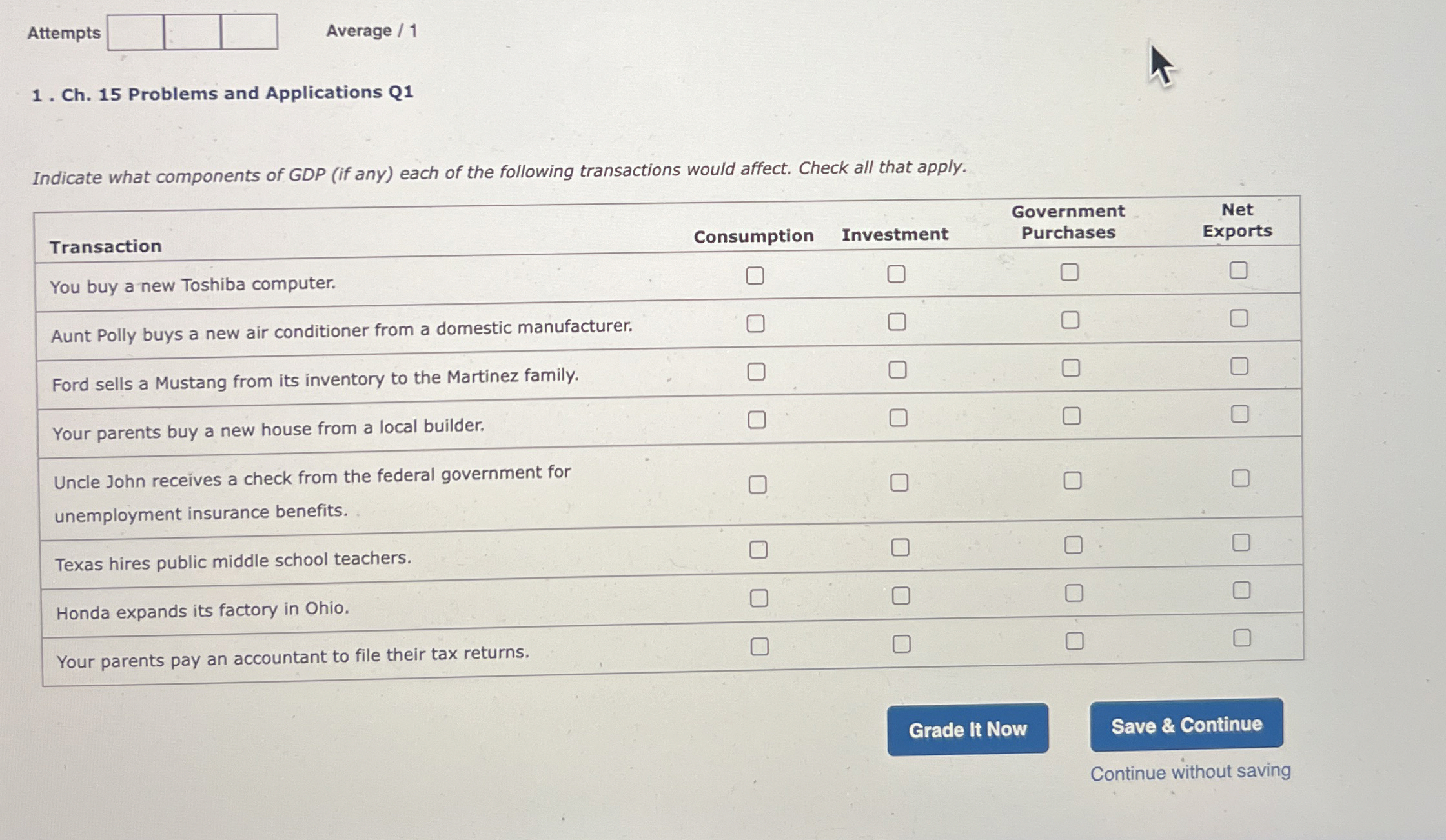 High Quality SOLUTION Attempts ﻿Average / 1Ch. 15 ﻿Problems and | Chegg.com