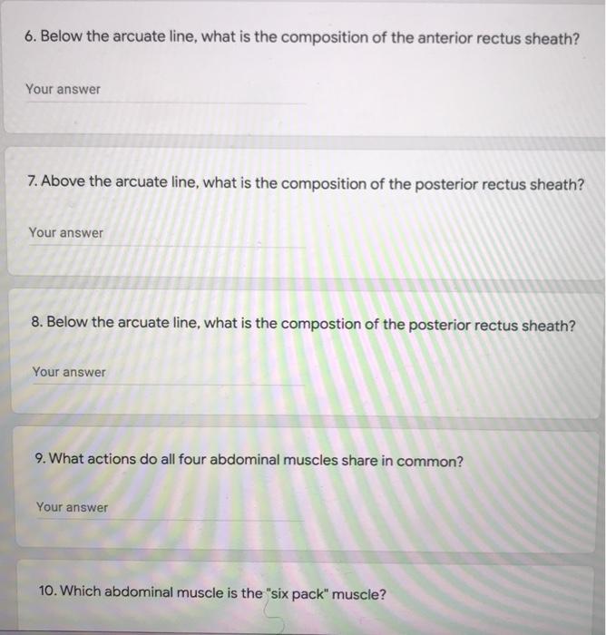 Solved See Drake Fig. 4-33 and Netter Plate 3-12b Linea alba | Chegg.com