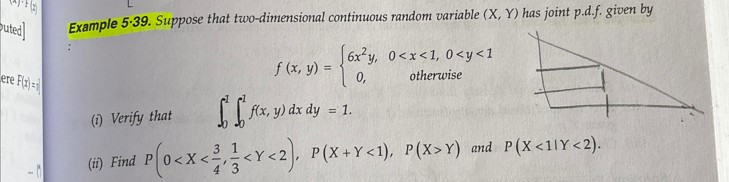 Solved Example 5.39. ﻿Suppose that two-dimensional | Chegg.com