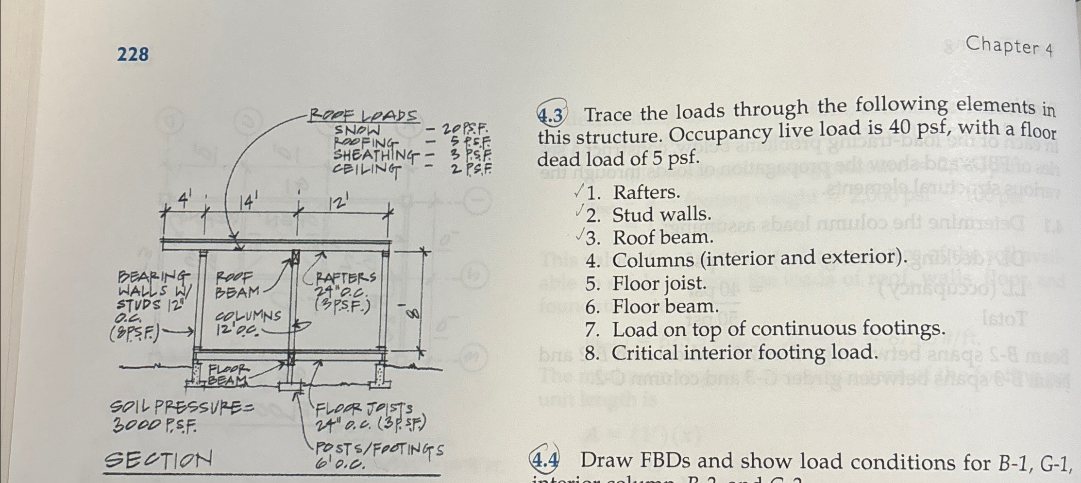 Solved Chapter 44.3 ﻿Trace the loads through the following | Chegg.com
