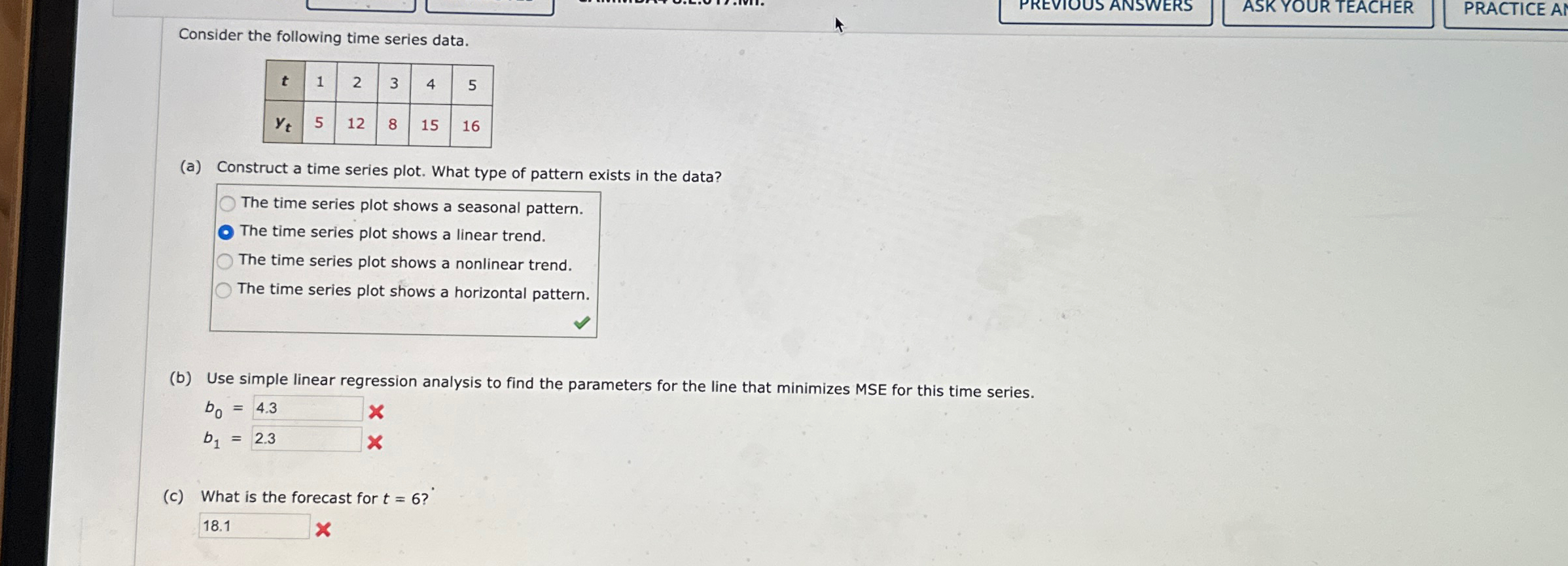 Solved PREVIOUS ANSWERSASKYOUR TEACHERConsider the following | Chegg.com