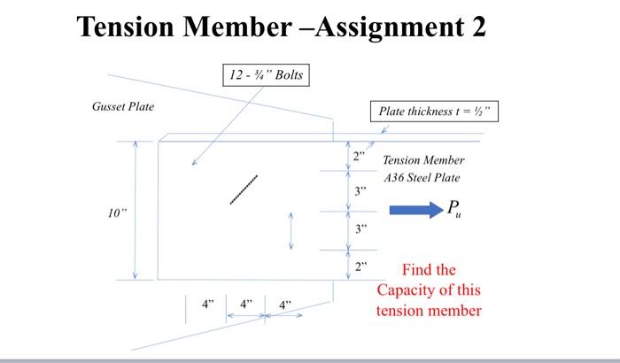 Solved Tension Member-Assignment 2 | Chegg.com