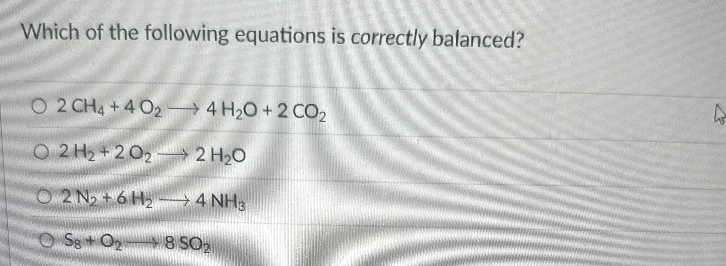 Solved Which of the following equations is correctly | Chegg.com
