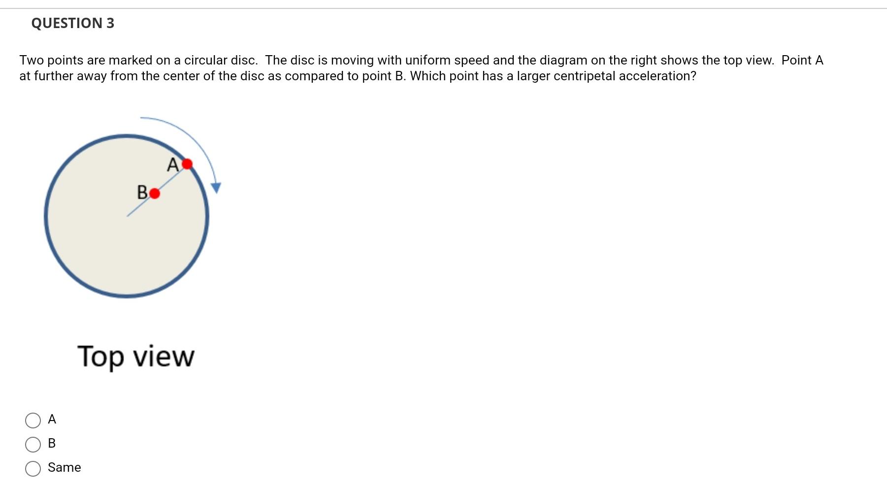 Solved Two points are marked on a circular disc. The disc is | Chegg.com