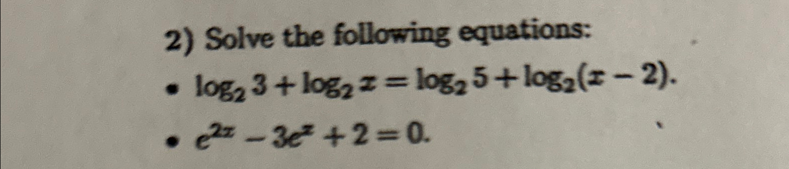 Solved Solve the following | Chegg.com