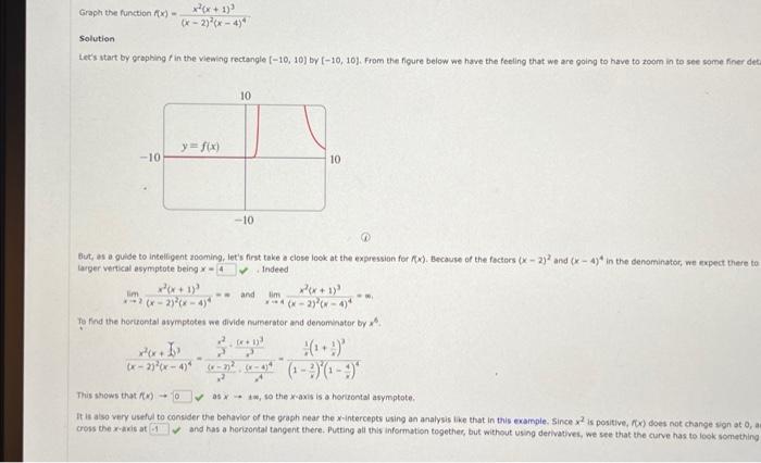 Solved Graph the function f(x)=(x−2)2(x−4)4x2(x+1)3 Solvtion | Chegg.com