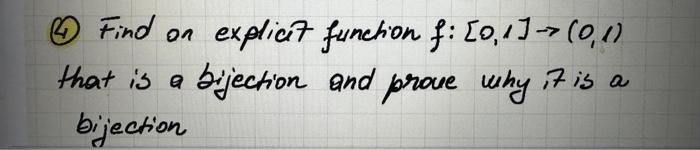Solved (4) Find on explicit function \\( f:[0,1] | Chegg.com