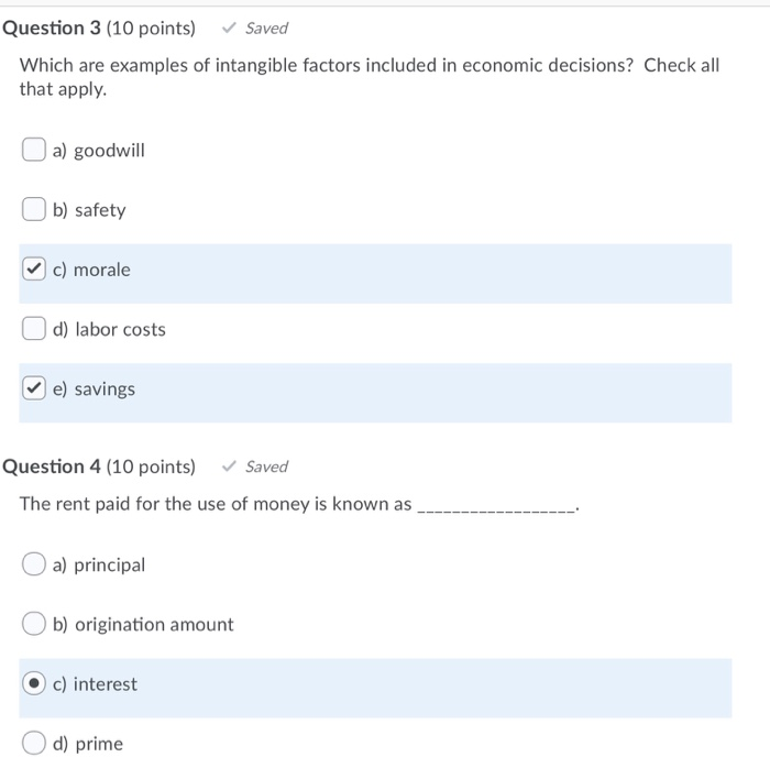 Solved Question 1 (10 points) Saved Engineering economy is a | Chegg.com