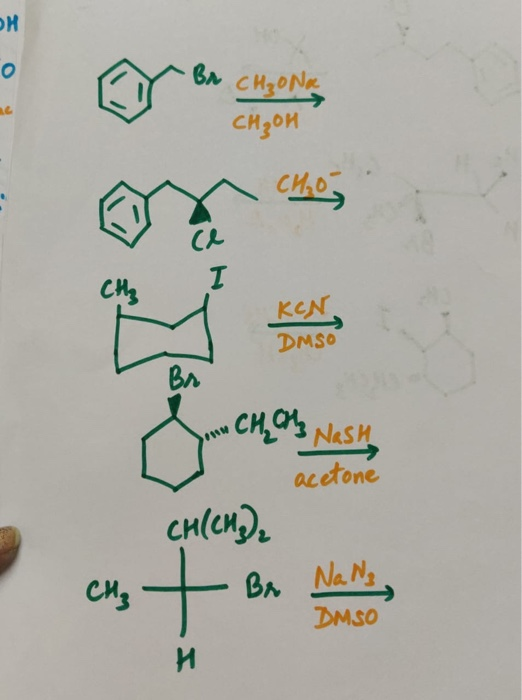 Solved он о Br CH₂ ON е сизби си,0, ce I CH₂ KCN DMSO Br | Chegg.com