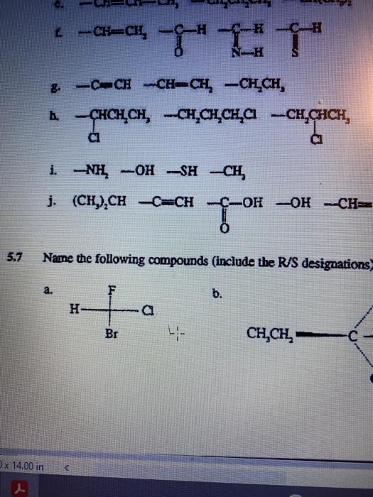 Solved 2 -CH=CH, K CH NH g. -OCHCH=CH-CH2CH, CHCH_CH, | Chegg.com