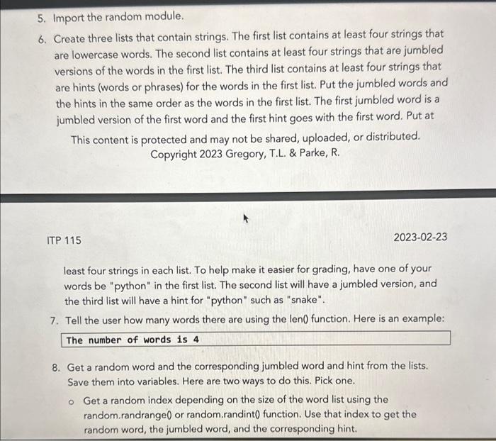 Solved Learning Objective Write a Python program that uses | Chegg.com