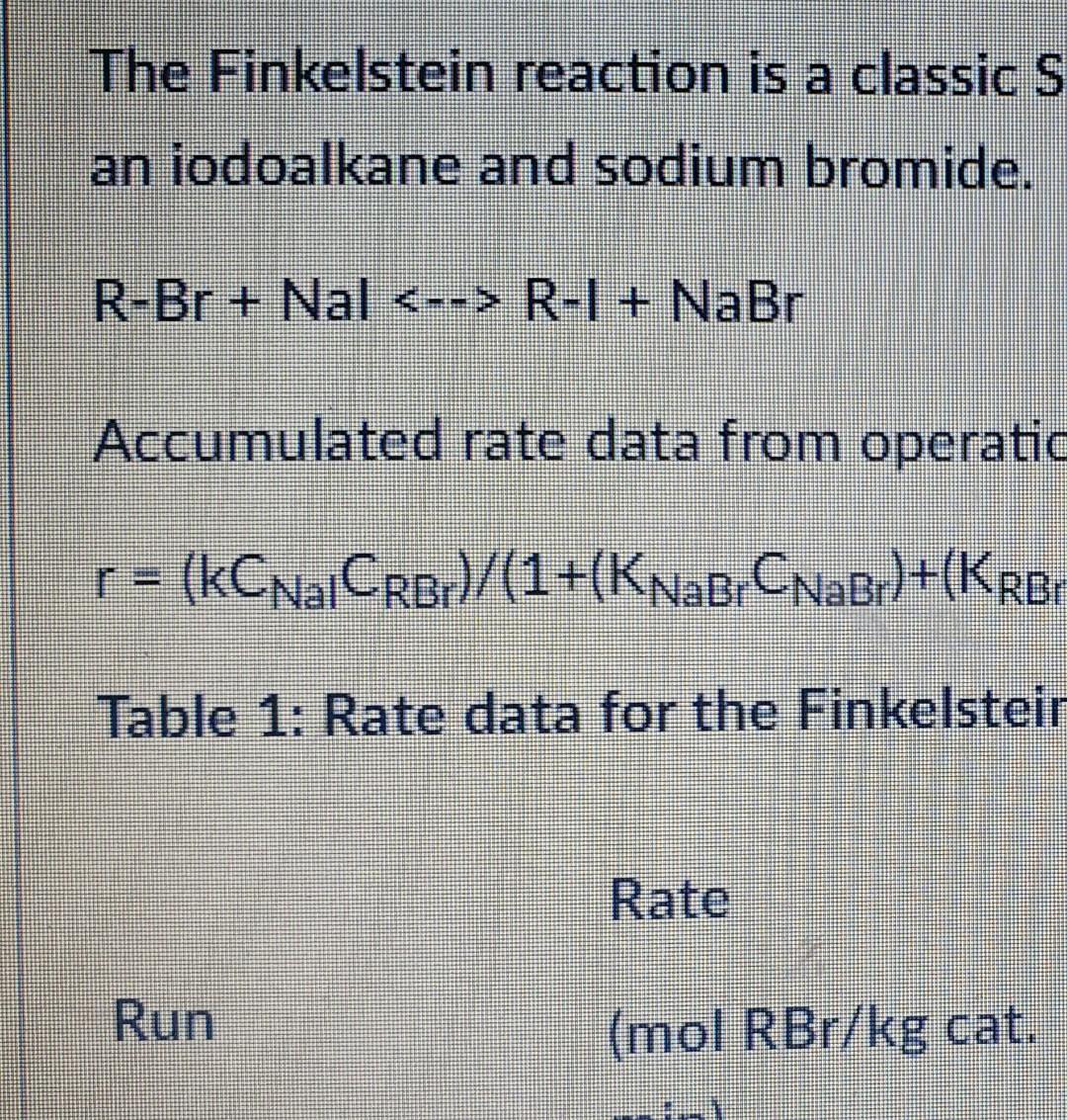 Solved The Finkelstein reaction is a classic S an iodoalkane | Chegg.com