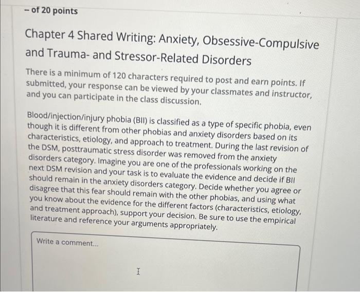 Solved Chapter 4 Shared Writing: Anxiety, | Chegg.com