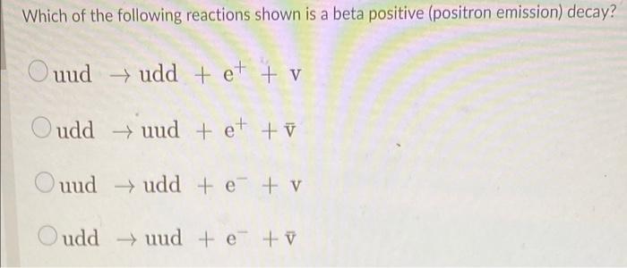 Solved Which of the following reactions shown is a beta | Chegg.com