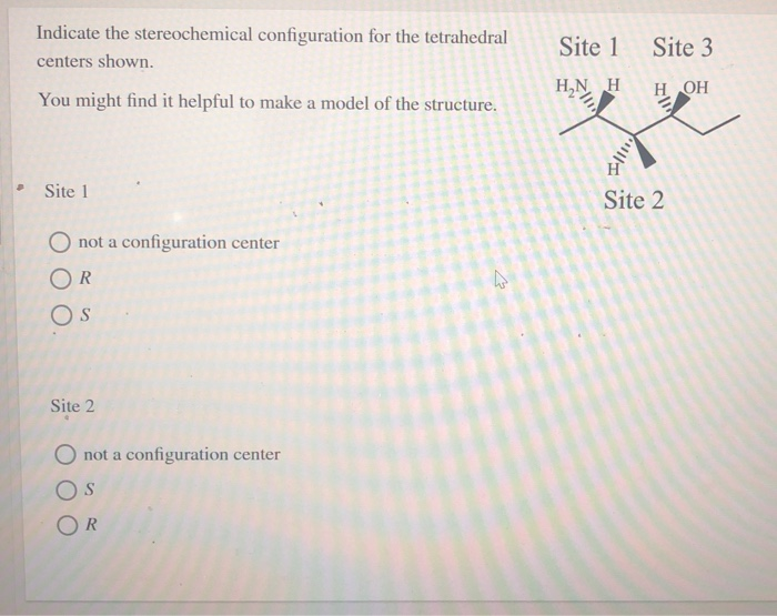 Solved Indicate the stereochemical configuration for the | Chegg.com