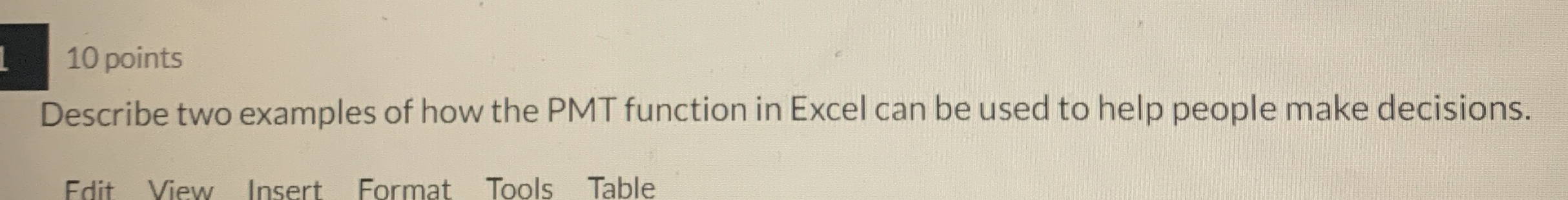 Solved 10 ﻿pointsDescribe two examples of how the PMT | Chegg.com