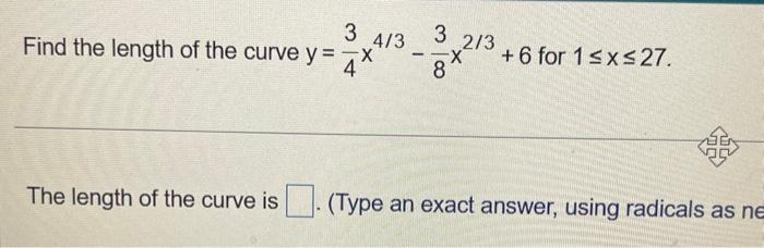 Solved Find the length of the following curve. y=2x23 from | Chegg.com