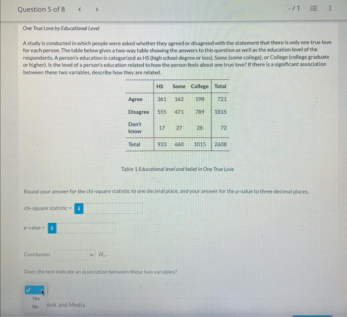 Solved A study is conducted in which people were asked | Chegg.com
