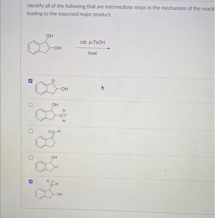 Solved Identify all of the following that are intermediate | Chegg.com