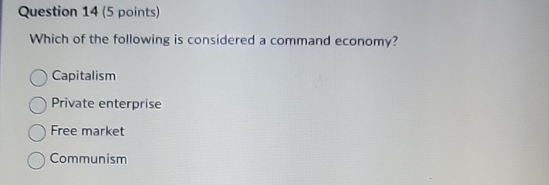 Solved Question 14 (5 ﻿points)Which of the following is | Chegg.com