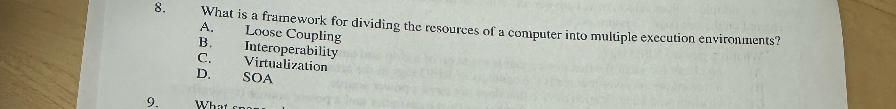 Solved What is a framework for dividing the resources of a | Chegg.com