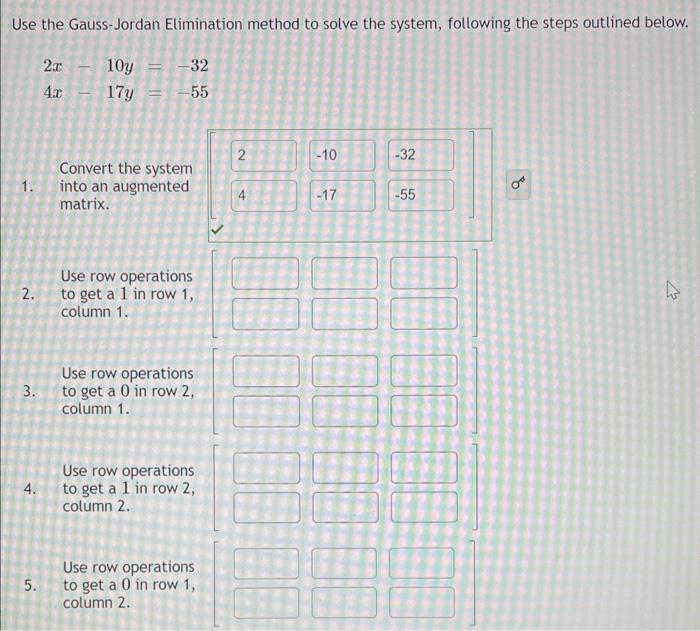 Solved Use the Gauss-Jordan Elimination method to solve the | Chegg.com