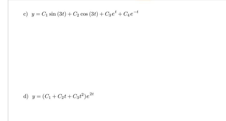 Solved *differential equations* Give a linear ODE with | Chegg.com