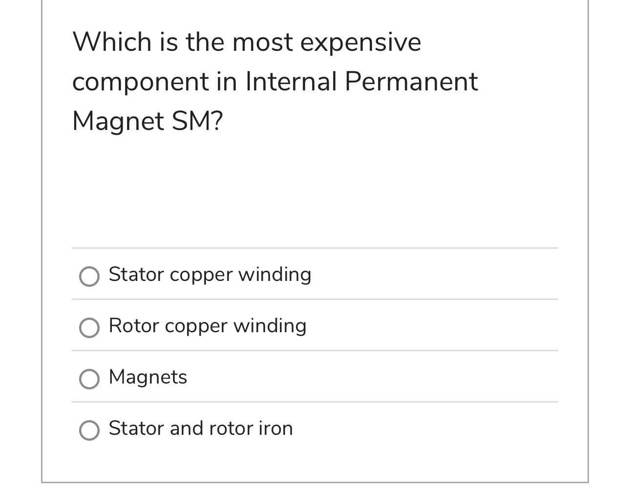 Solved Which is the most expensive component in Internal | Chegg.com