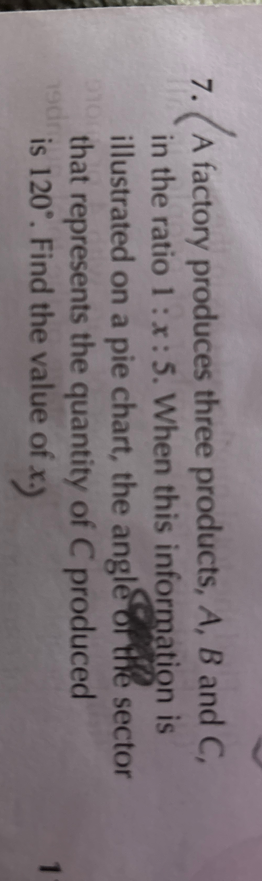 Solved A factory produces three products, A,B ﻿and C, ﻿in | Chegg.com
