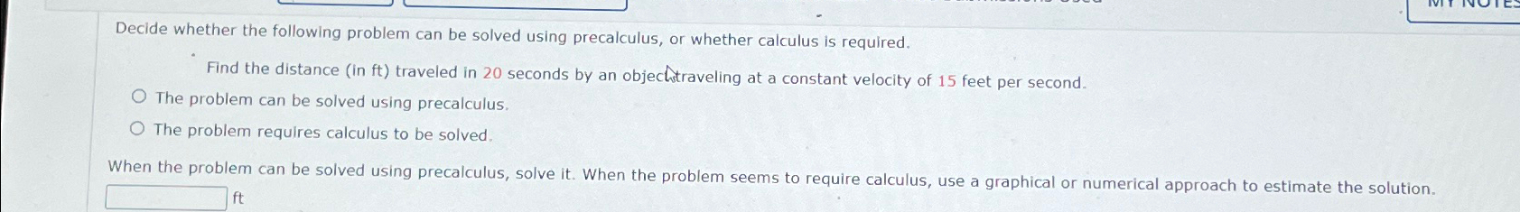 Solved Decide whether the following problem can be solved | Chegg.com