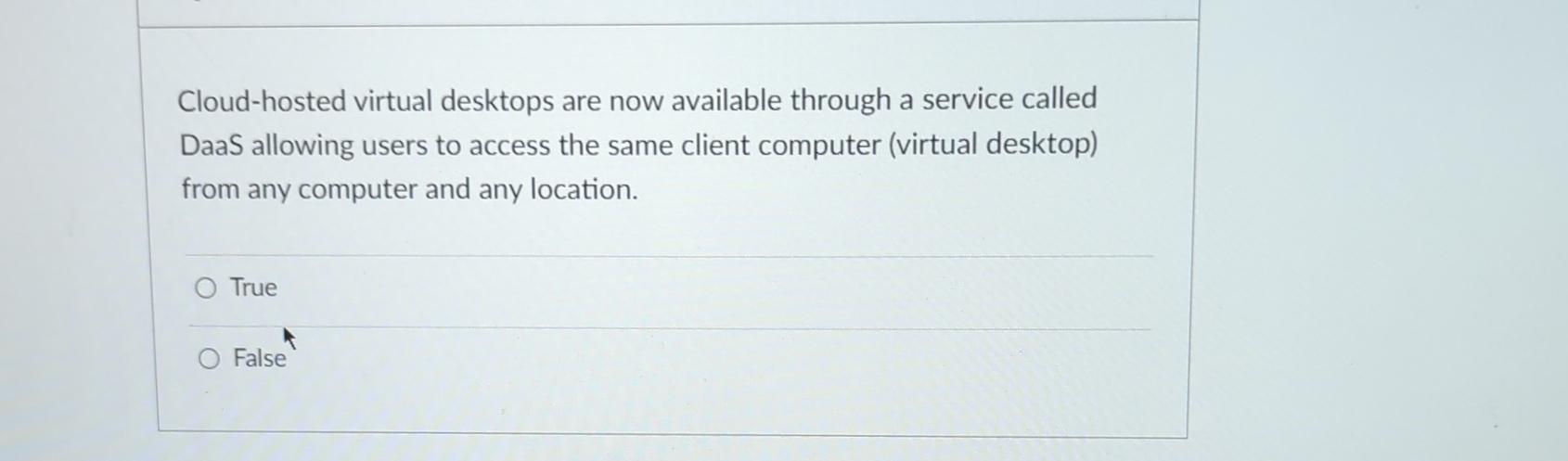 Solved Cloud-hosted virtual desktops are now available | Chegg.com
